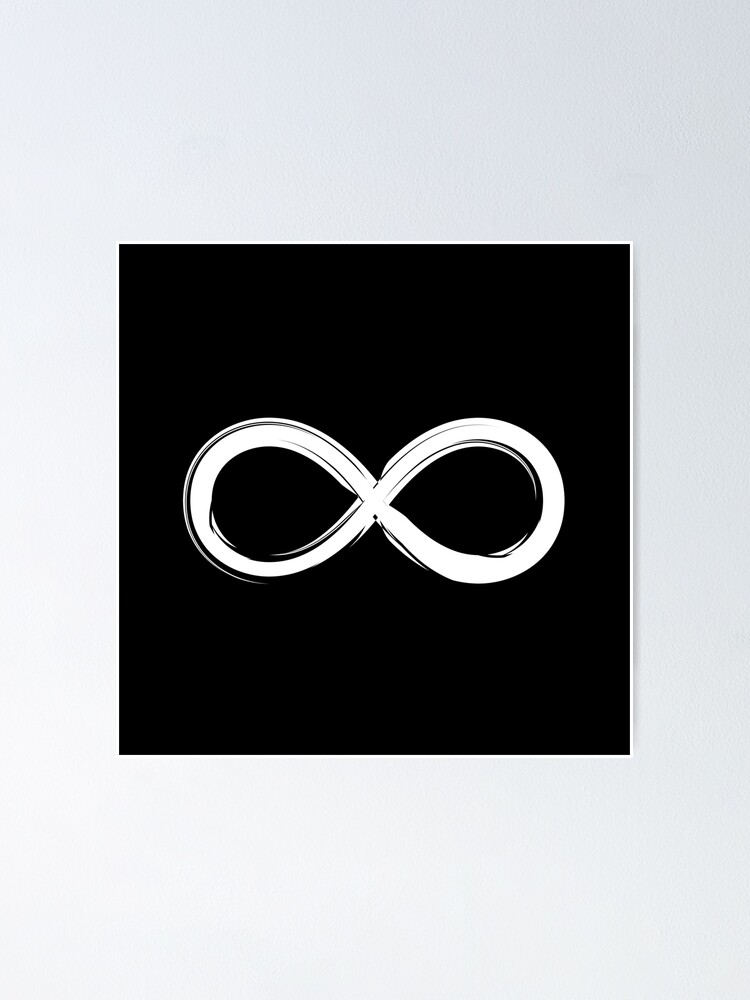 "Infinity Symbol (white)" Poster by houk | Redbubble