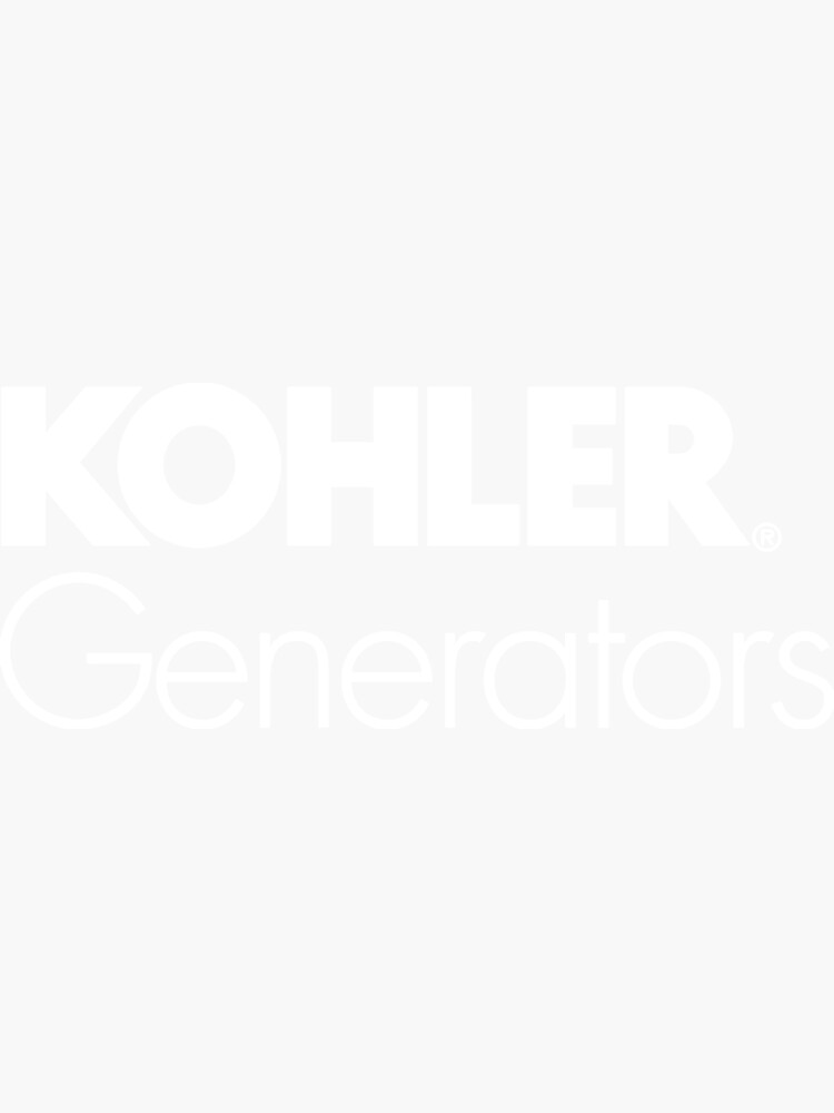 "white kohler generators logo" Sticker for Sale by juliafrenaaaa ...