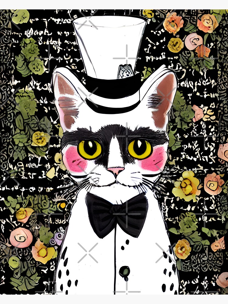 "Dapper Cat" Sticker for Sale by SquirrelPants87 | Redbubble