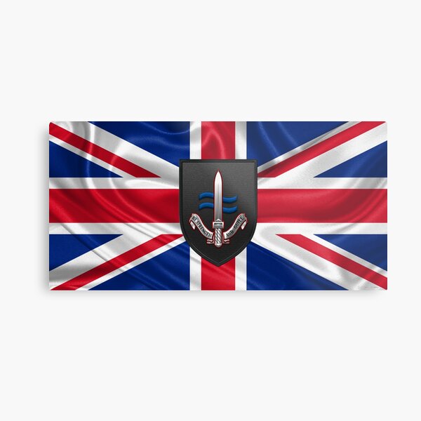 "Special Boat Service - SBS Patch over British Flag" Metal Print for ...
