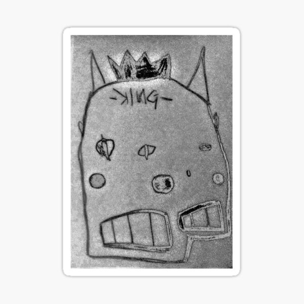KING ''" Sticker for Sale by bubblesinspace | Redbubble