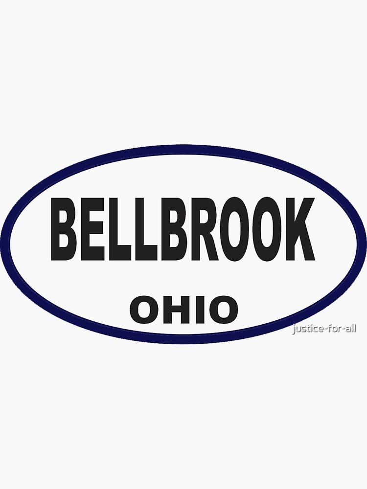 "Bellbrook Ohio Oval Bumper Sticker or Helmet Sticker" Sticker for Sale ...