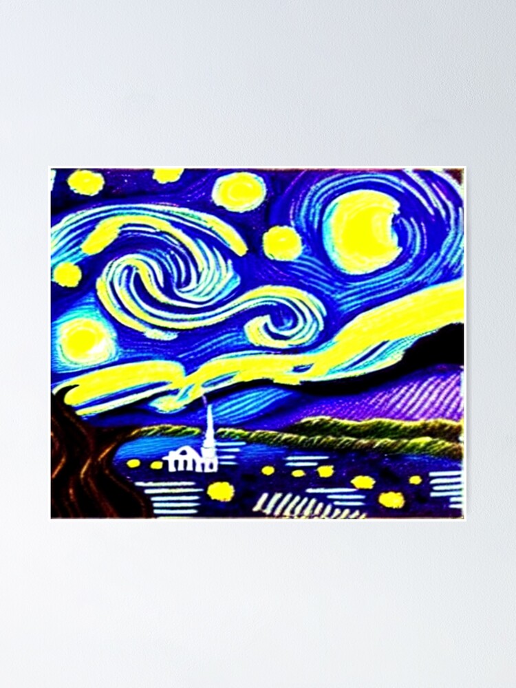 "Starry night inspired" Poster for Sale by CucuSweetDreams | Redbubble