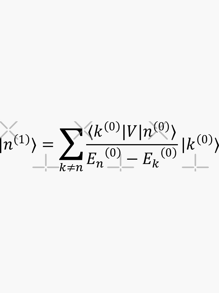 First Order State Shift Quantum Physics Perturbation Theory Sticker