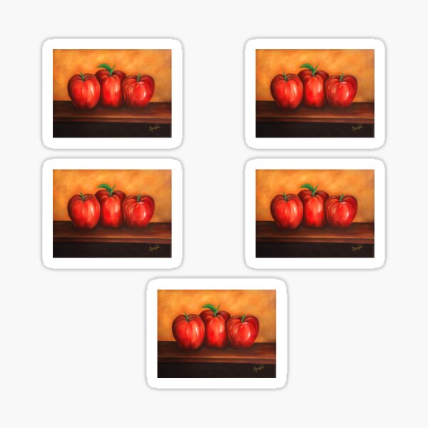 "3 Red Apples" Sticker for Sale by DesignByMonique | Redbubble