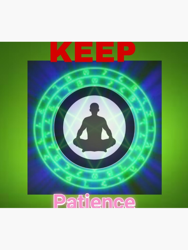 "Is a beautiful green background design patience " Poster for Sale by ...