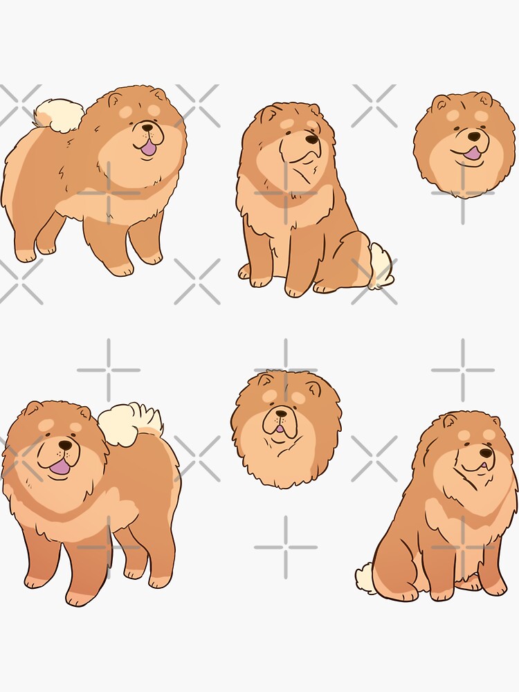 "Chow chow cute illustration pack " Sticker for Sale by Yarafantasyart ...