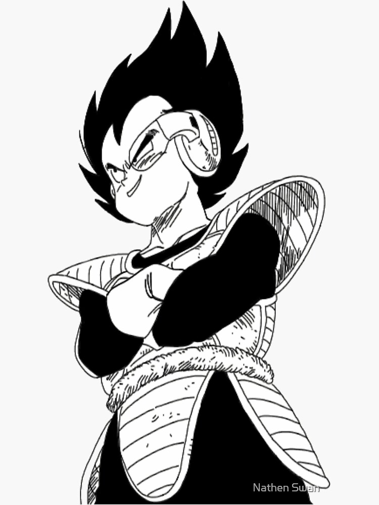 "Vegeta Smile" Sticker for Sale by SwanSquad | Redbubble