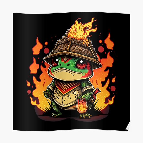 "Little Samurai Toad" Poster for Sale by Stickapom | Redbubble