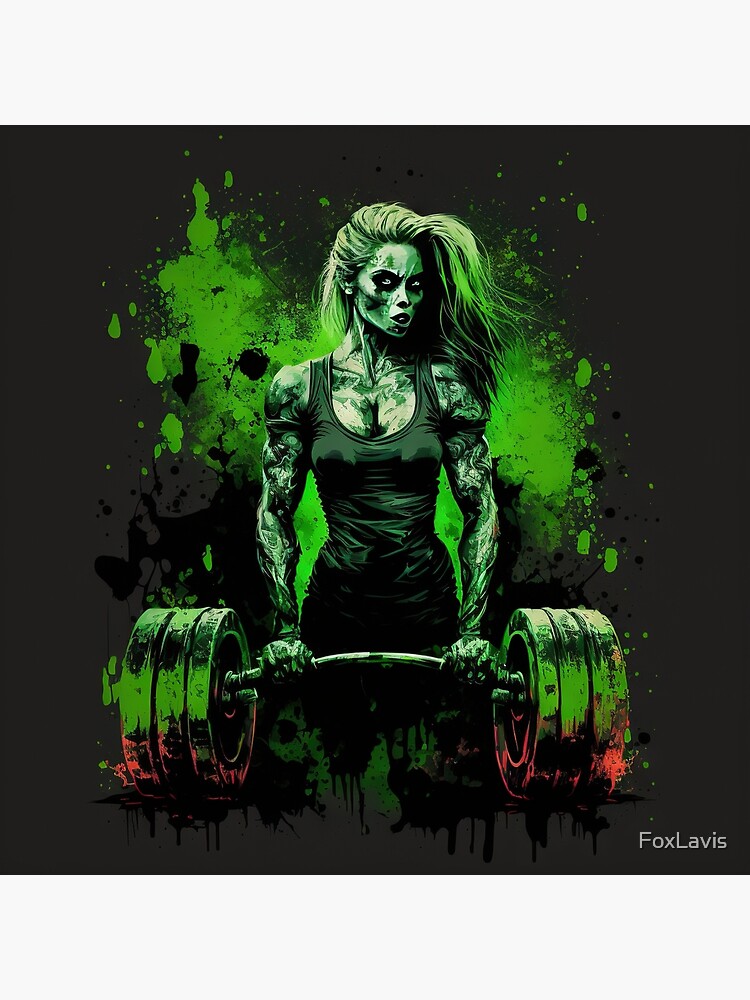 "Zombie Workout Goddess | Deadlift" Poster for Sale by FoxLavis | Redbubble
