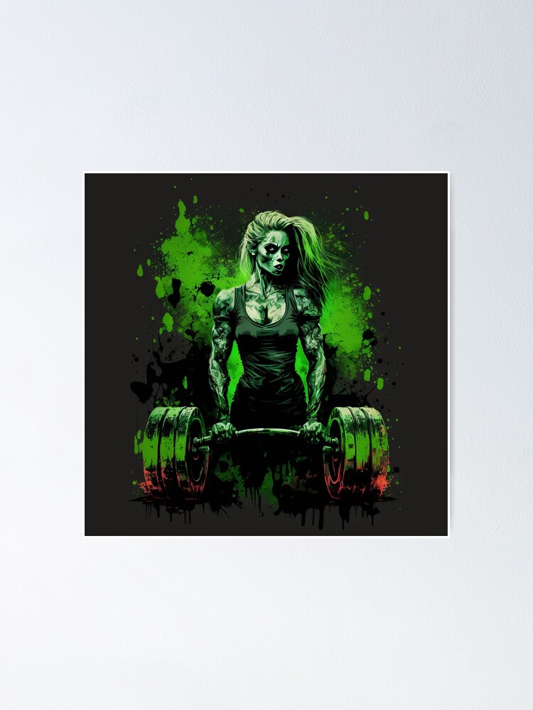 "Zombie Workout Goddess | Deadlift" Poster for Sale by FoxLavis | Redbubble