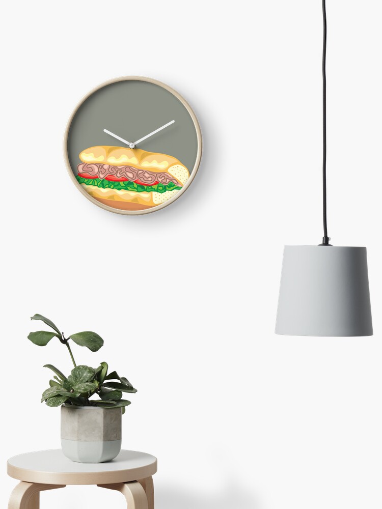 "Sandwich" Clock for Sale by vectorworks51 | Redbubble