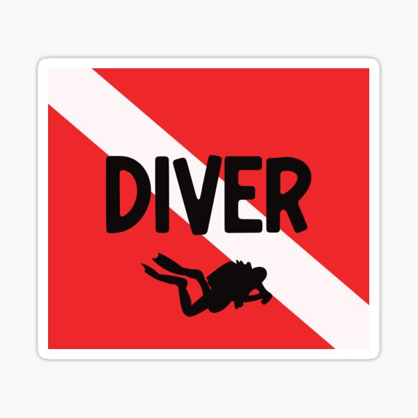 "Divers, scuba diving" Sticker for Sale by Stachelmakrele | Redbubble