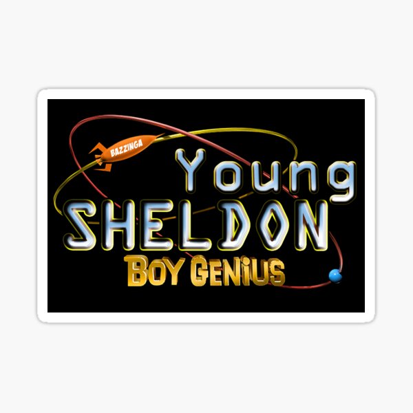 "Young Sheldon Boy Genius" Sticker for Sale by TheAndre | Redbubble