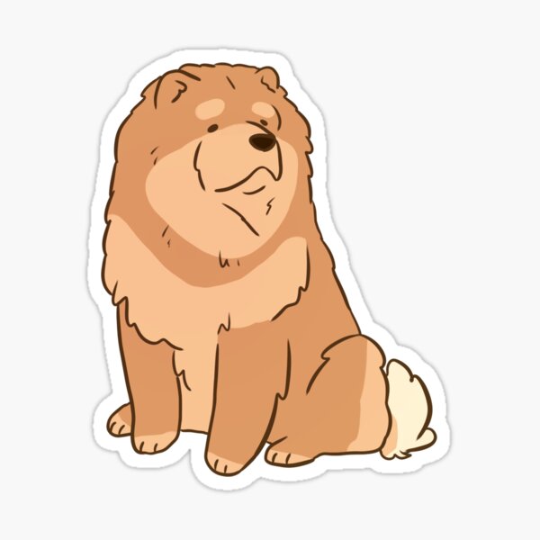 "Cute Chow Chow illustration " Sticker for Sale by Yarafantasyart ...