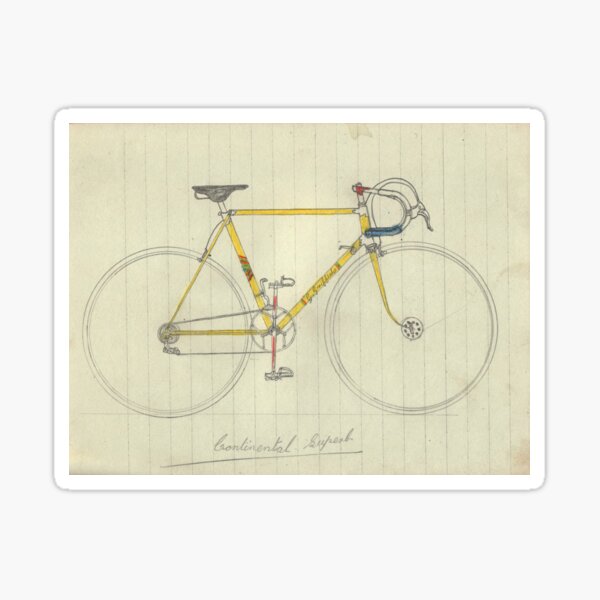 "Dad's 1950's Cycle Scrap Book Continental Superb" Sticker for Sale by ...