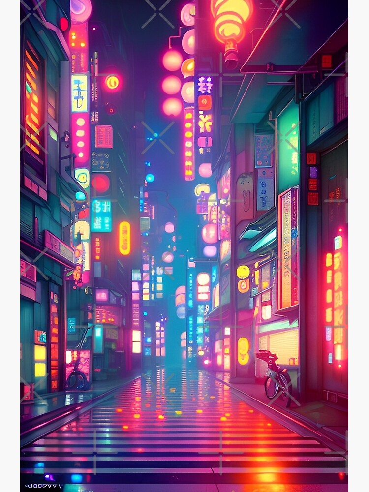 "Tokyo Neon Anime Japan Night Lights