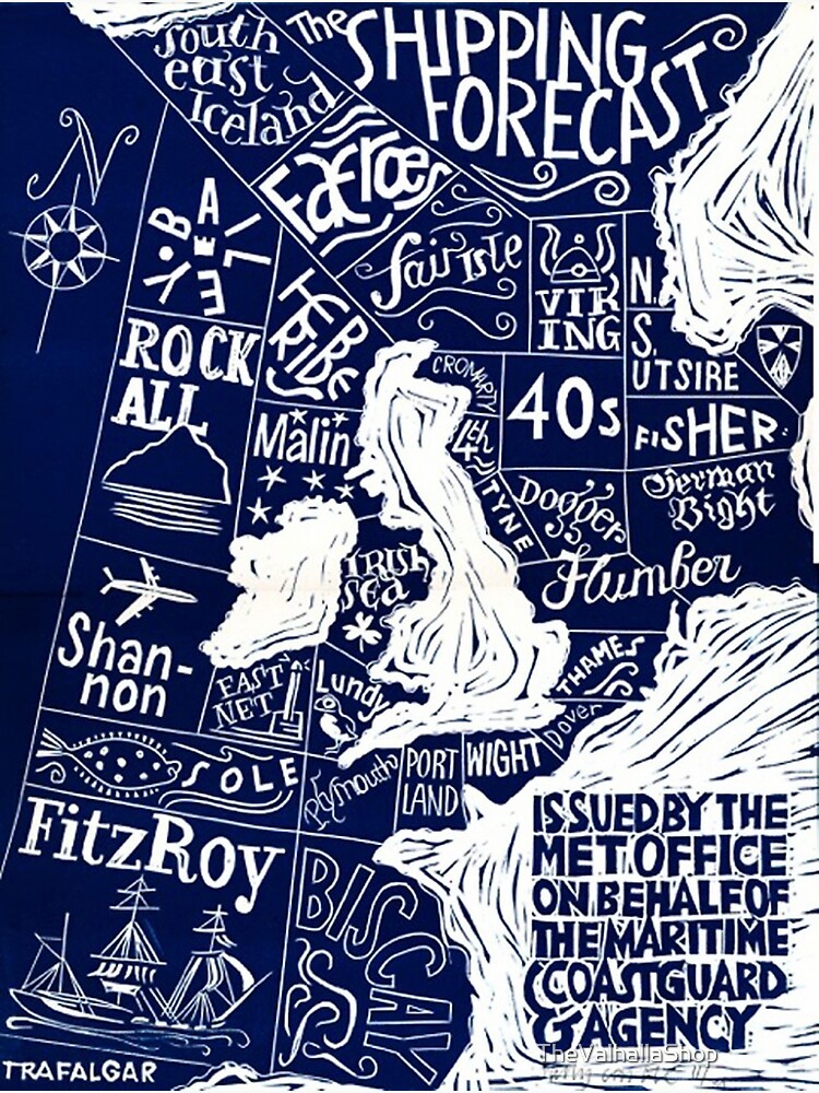 Shipping Forecast map Premium Matte Vertical Poster sold by ...