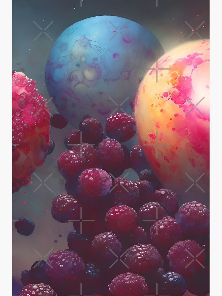"Raspberry Galaxy" Sticker for Sale by HauntedWitch | Redbubble