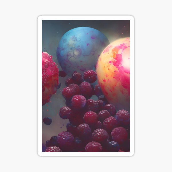 "Raspberry Galaxy" Sticker for Sale by HauntedWitch | Redbubble