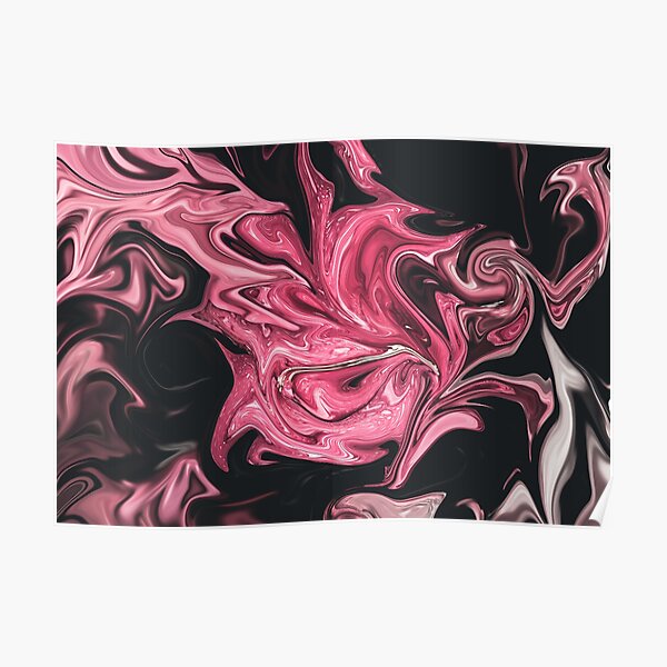 "Creative Pink And Black Abstract" Poster for Sale by procreativefox ...