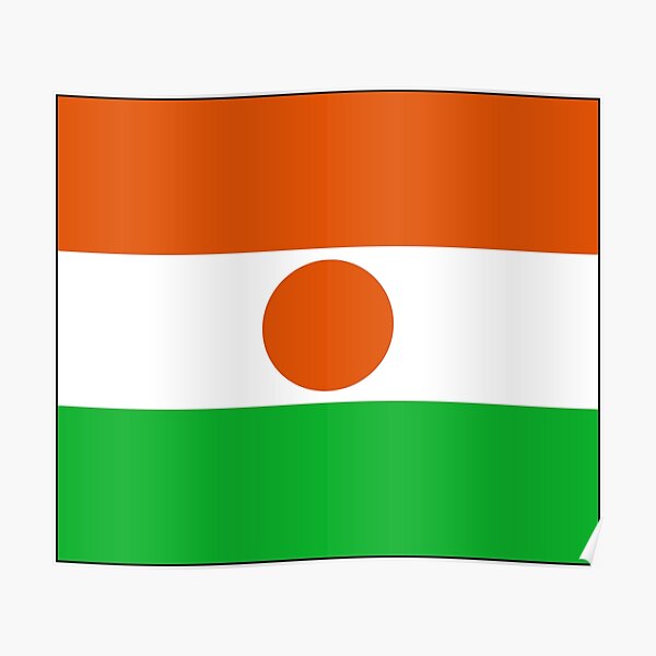 "NIGER Flag Gifts, Masks, Stickers & Products" Poster for Sale by ...