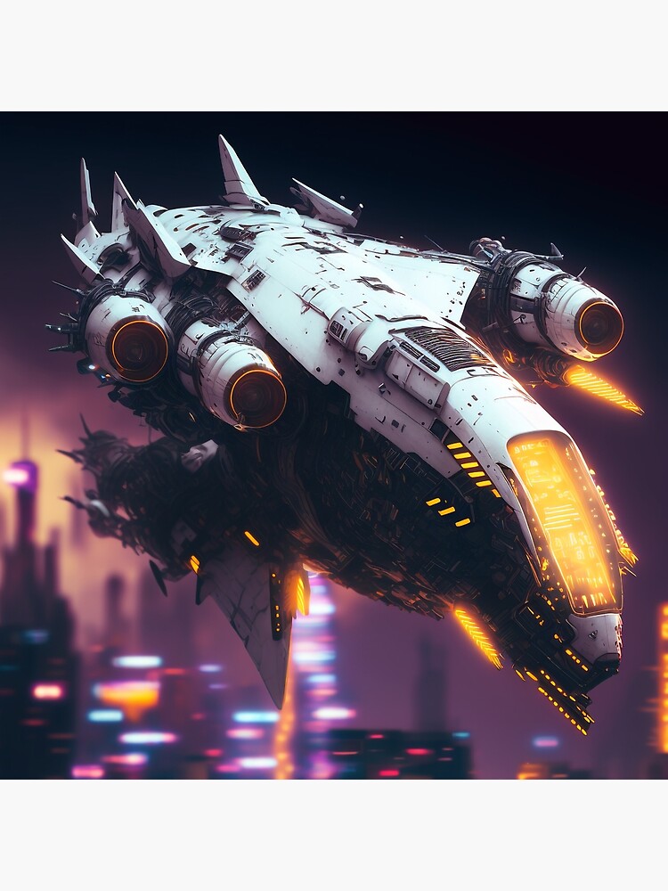Cyberpunk Fighter Jet Poster For Sale By Aicreateworlds Redbubble
