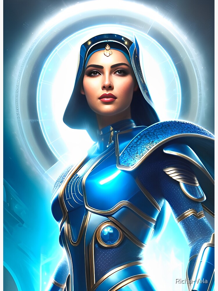 Póster «Mitología Cibernética - Estilo Cibernético Épico de la Diosa de ...