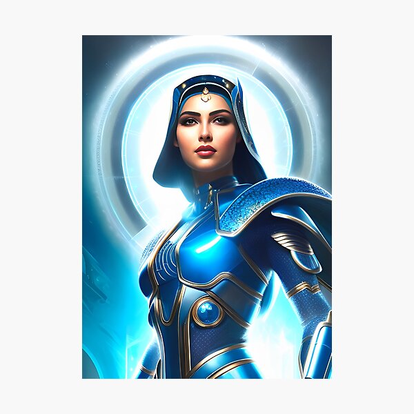 Lámina fotográfica «Mitología Cibernética - Estilo Cibernético Épico de ...