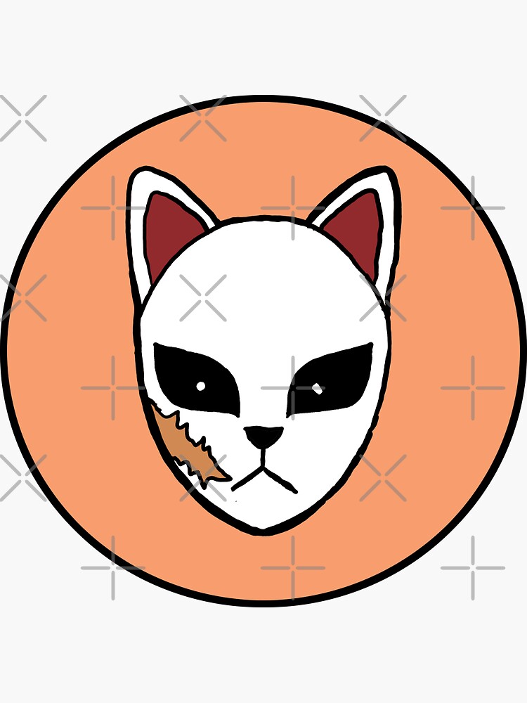 "Sabito Mask Kitsune" Sticker for Sale by Damsos | Redbubble