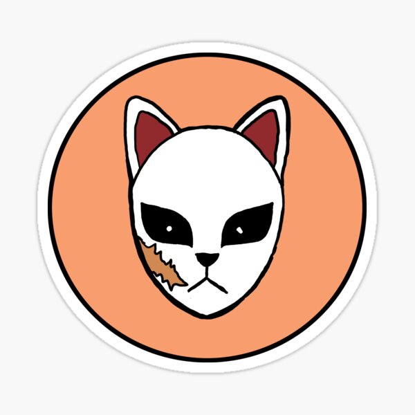 "Sabito Mask Kitsune" Sticker for Sale by Damsos | Redbubble