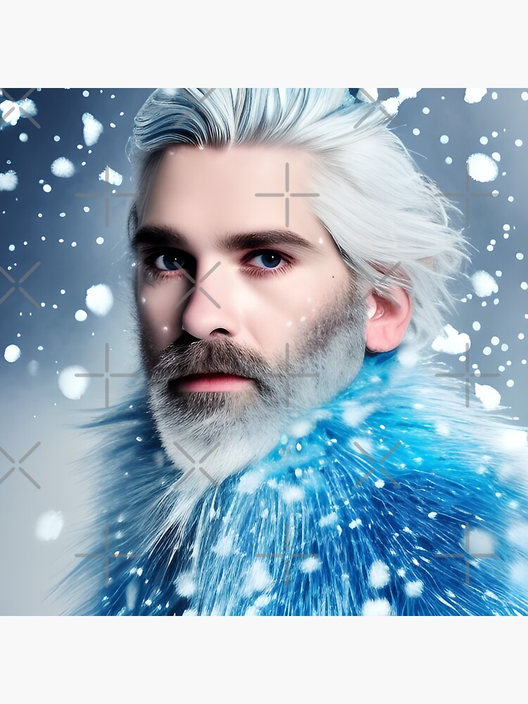 "King Of The Winter Snow" Sticker for Sale by ZenEverAI | Redbubble