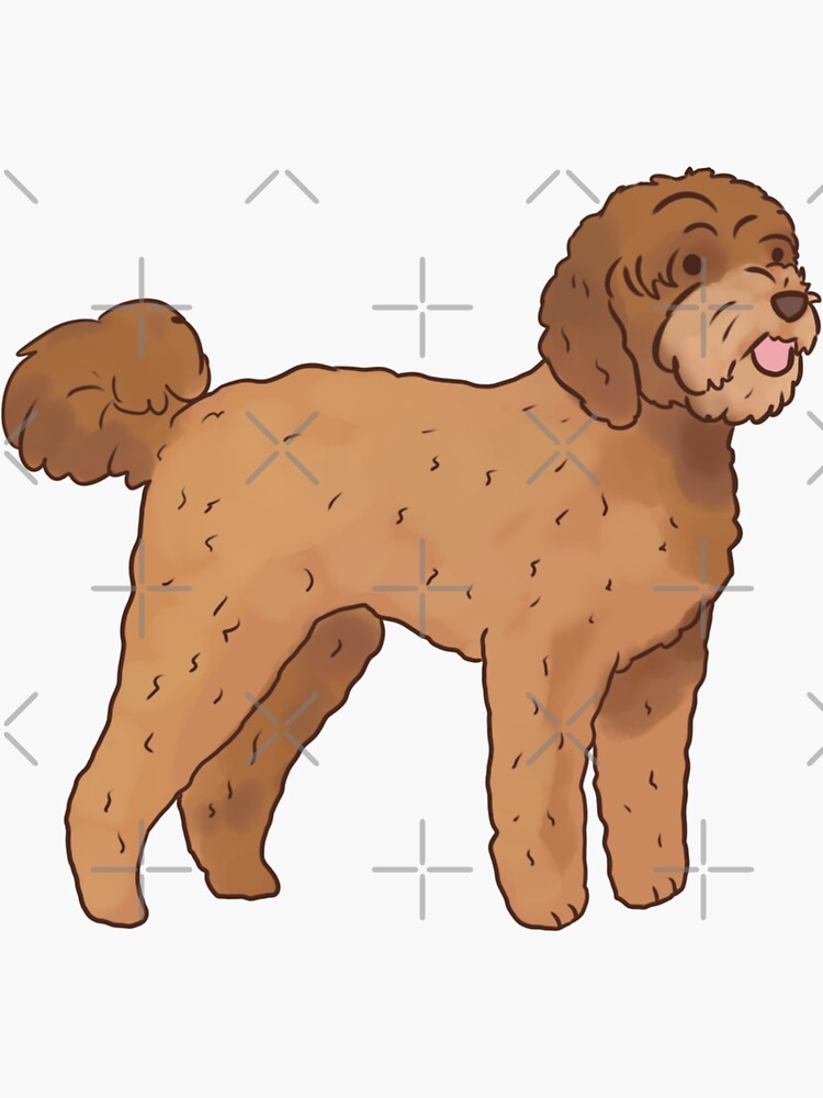 "labradoodle illustration" Sticker for Sale by Yarafantasyart | Redbubble