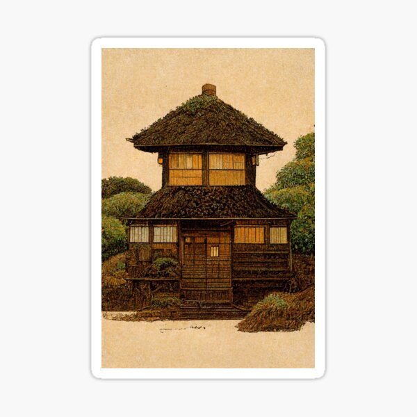 "Jungle Hut" Sticker for Sale by R-PattersonArt | Redbubble