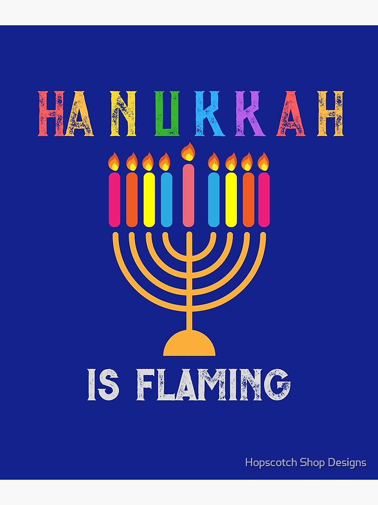 "Rainbow Gay Pride Hanukkah Menorah" Greeting Card for Sale by ...