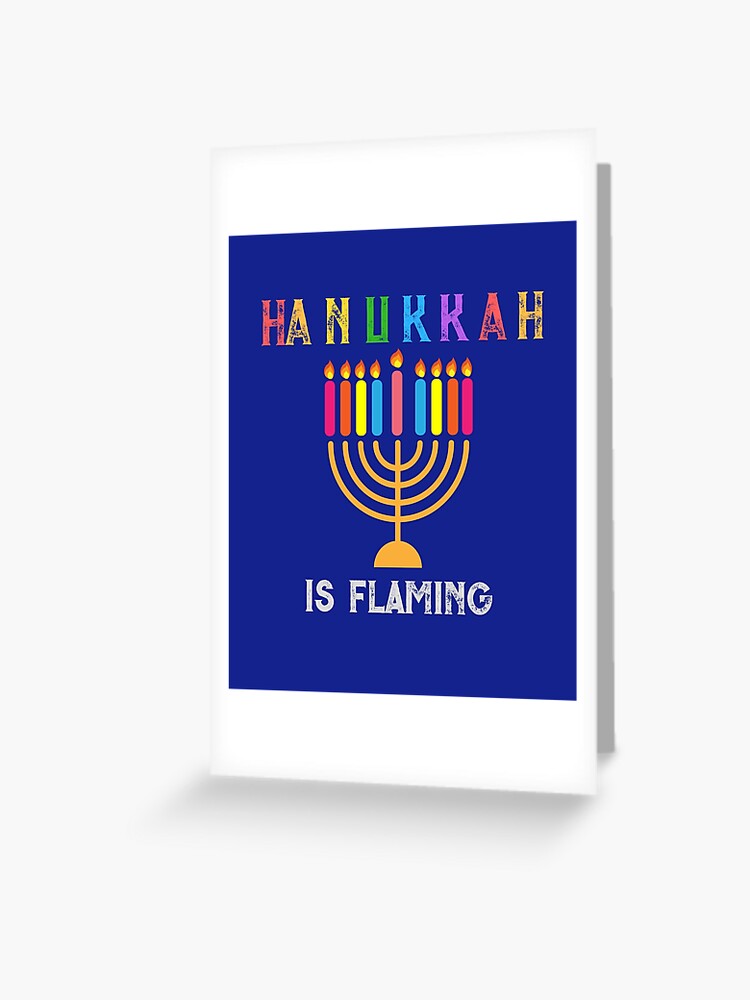 "Rainbow Gay Pride Hanukkah Menorah" Greeting Card for Sale by ...