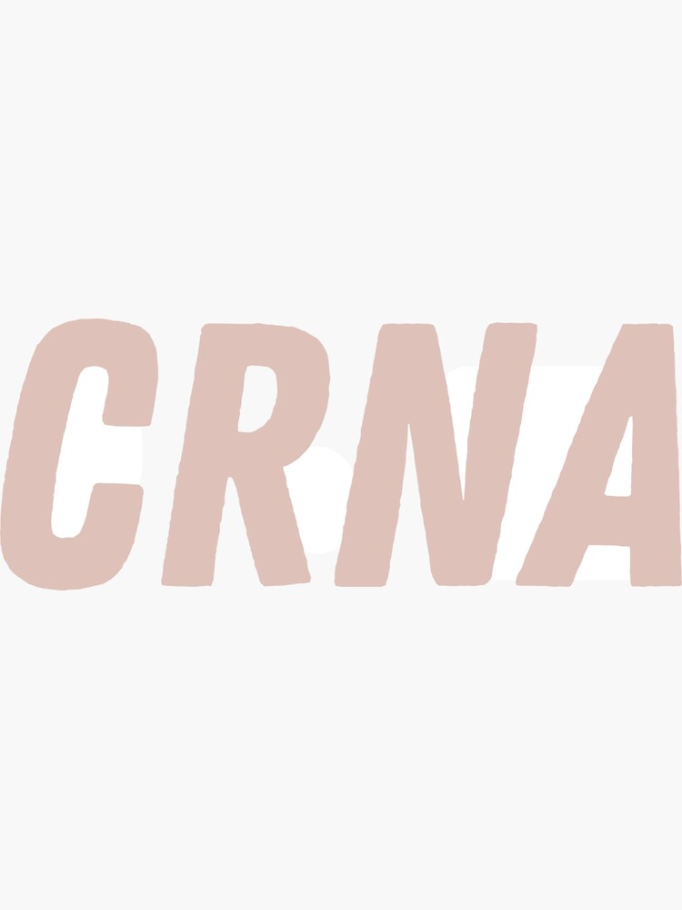 "CRNA, nurse anesthetist nude text" Sticker for Sale by medbites ...