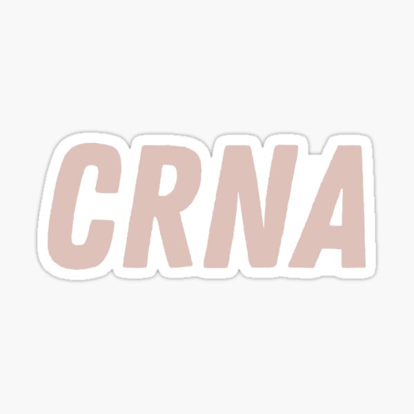 "CRNA, nurse anesthetist nude text" Sticker for Sale by medbites ...