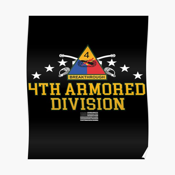 "4th Armored Division" Poster for Sale by EstherDoyle | Redbubble
