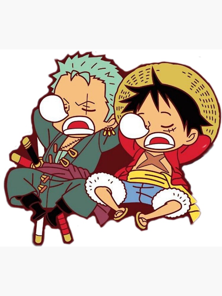 "Monkey D Luffy and roronoa Zoro sleeping - one piece" Art Print for ...