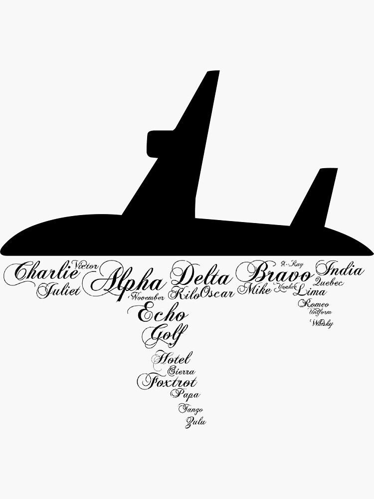 "Aviation Phonetic Alphabet Pilot Airplane" Sticker for Sale by For ...
