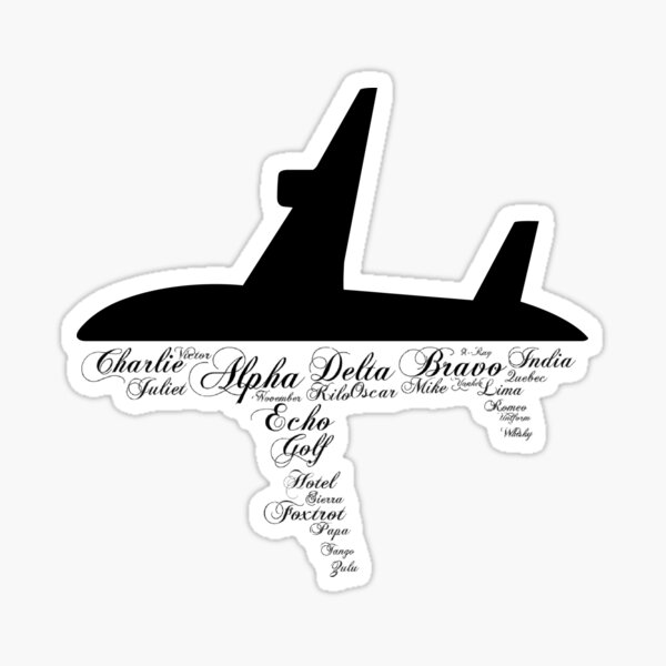 "Aviation Phonetic Alphabet Pilot Airplane" Sticker for Sale by For ...