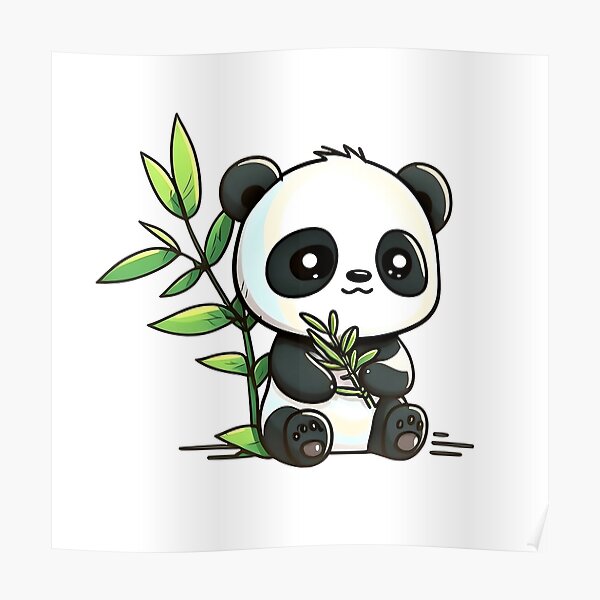 "Cartoon Baby Panda" Poster for Sale by NTGUILTY | Redbubble