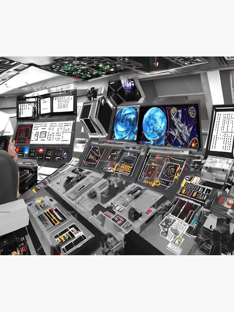 "Dark Art Space Shuttle Command Module Control Console" Sticker for ...