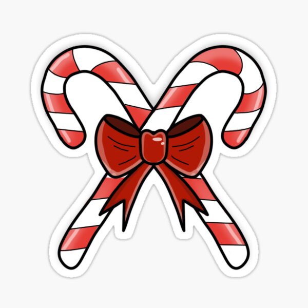 "candy canes" Sticker for Sale by abbyzart | Redbubble