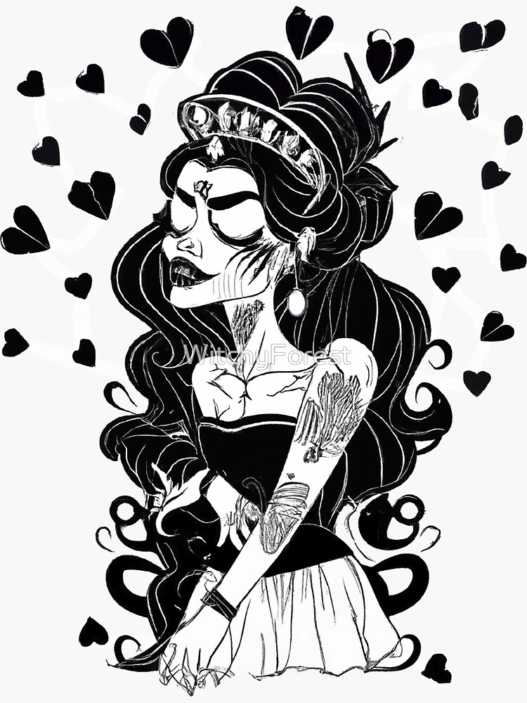 "The Zombie Princess Cartoon Girl " Sticker for Sale by WitchyForest ...