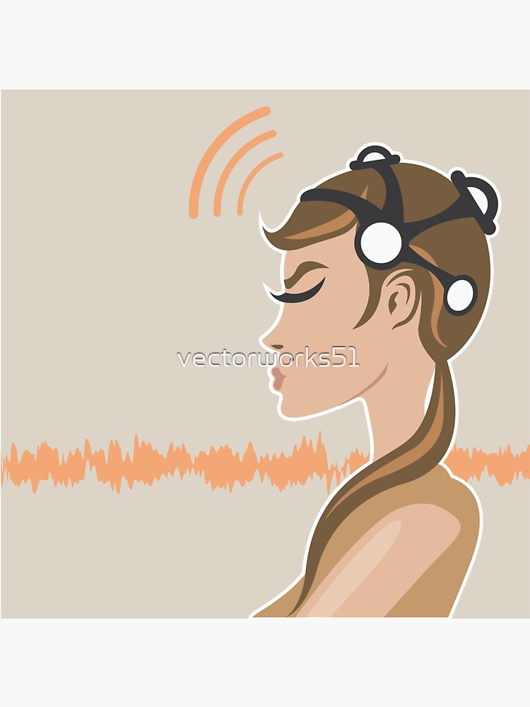"EEG Machine" Sticker by vectorworks51 | Redbubble