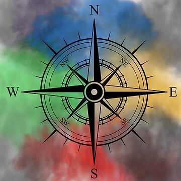 "Compass colorful" Sticker for Sale by designhere14 | Redbubble
