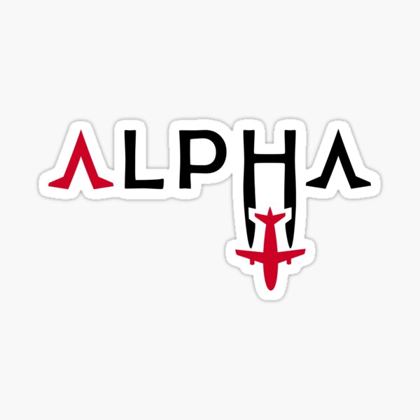 "ALPHA Aviation Phonetic Alphabet Pilot Airplane" Sticker for Sale by ...