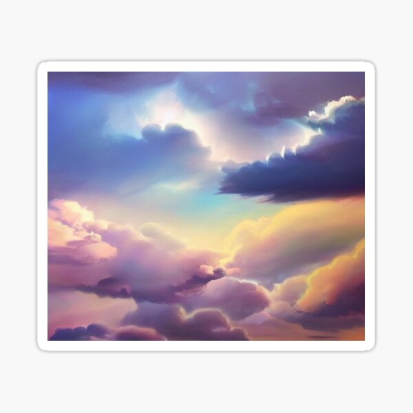 "Purple and blue clouds" Sticker for Sale by CucuSweetDreams | Redbubble